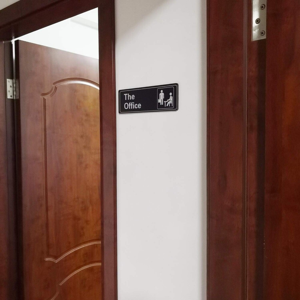 The Office Sign Office Sign Stickers Black Back Adhesive For Stores | eBay