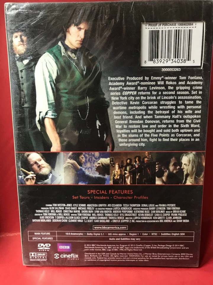🎬COPPER SEASON 2 TWO NEW DVD COMPLETE SECOND TOM WESTON JONES KYLE TV ...