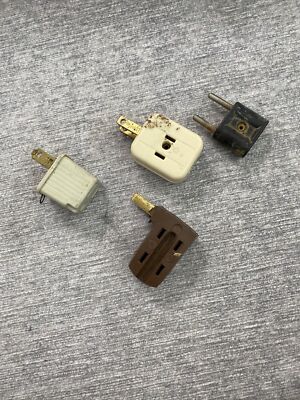 LOT Electrical Outlet Adapter Converter Vintage Leviton Surge Extender ...