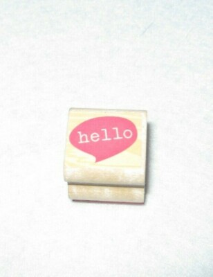 Unbranded - Rubber Stamp - "hello" - Tiny Size - | eBay