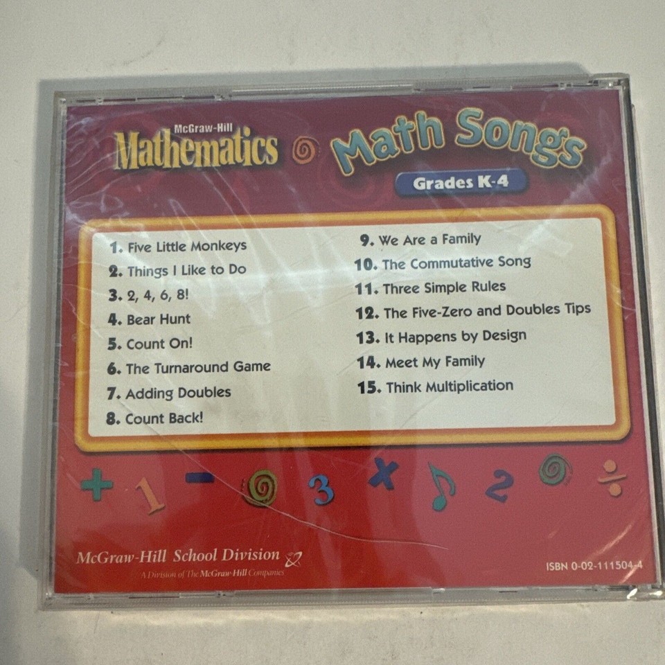 McGraw-Hill Mathematics Math Song Cd | eBay