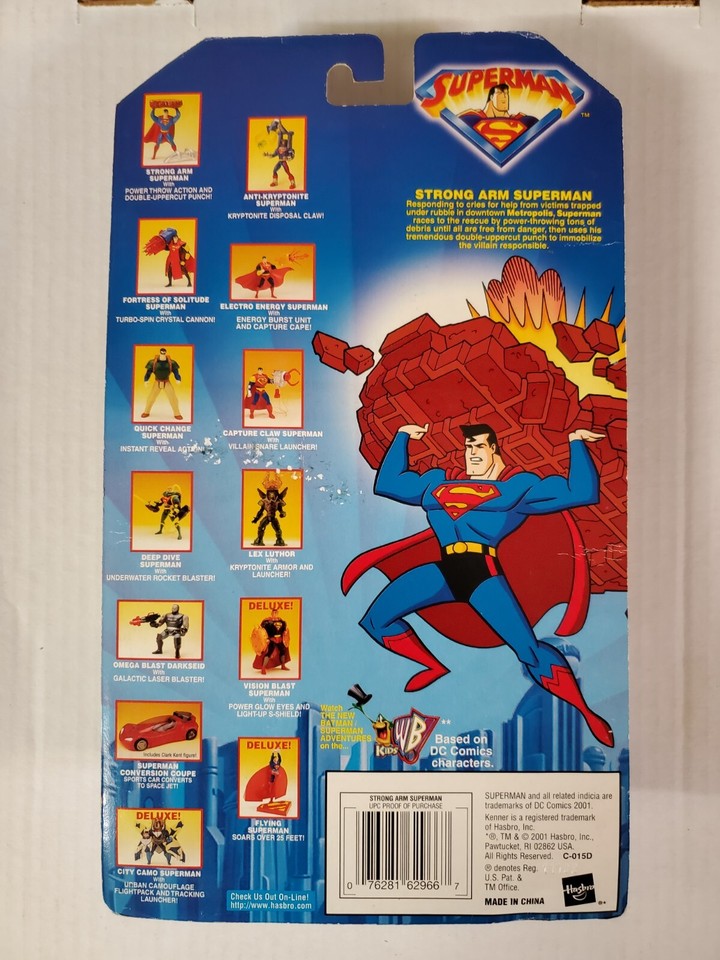 Superman: The Animated Series Strong Arm Superman Figure 2001 (Unopened ...