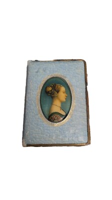 Antique Mondaine Sky Blue Leather Makeup Compact Loose Powder Rouge ...