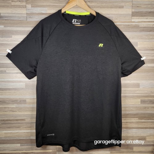 Russell Dri-Power 360 Mens XL Training Shirt Stretch Black Moisture ...