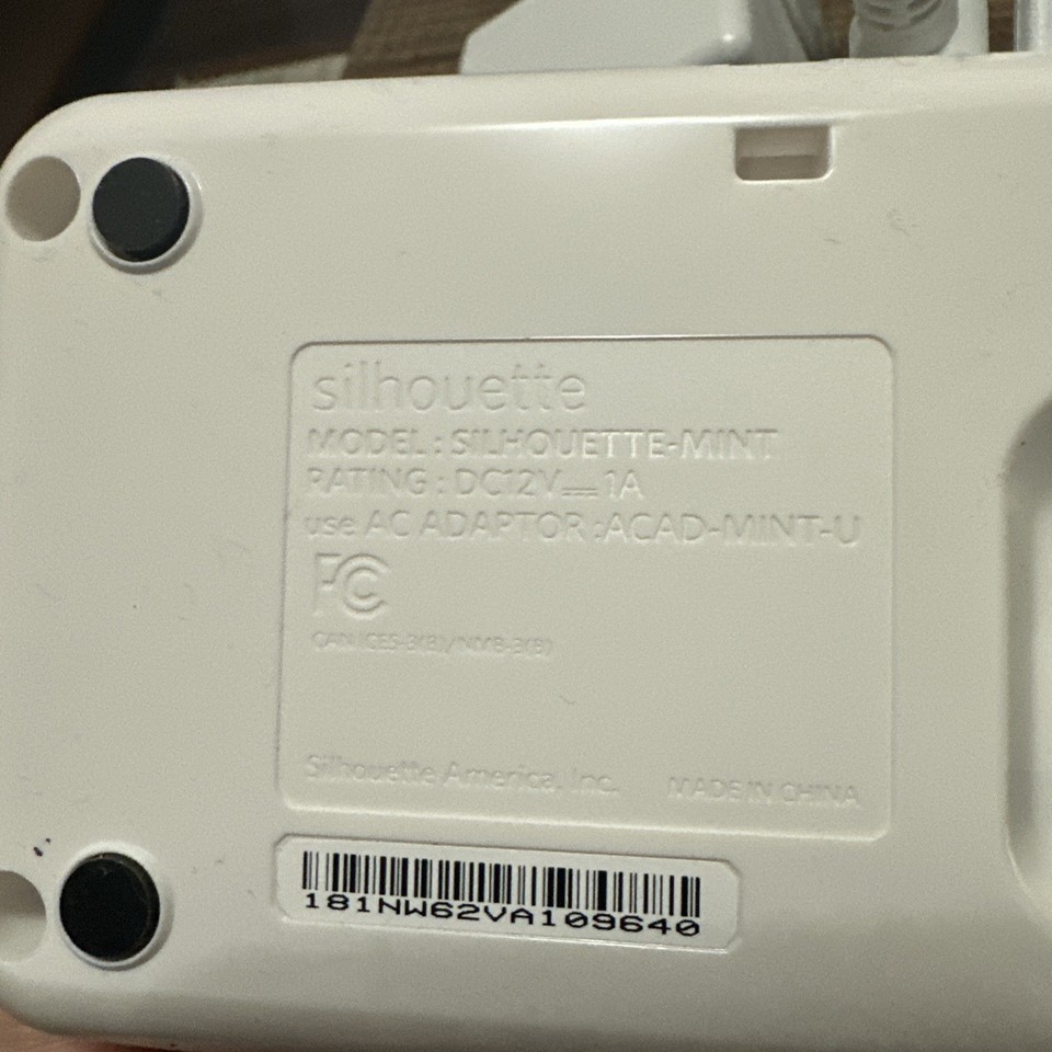 Silhouette Mint Custom Stamp Maker Mini Printer Portable White w/ Power ...