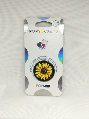 PopSockets Sunflower Flower Sunnyside Black Phone Holder Grip Swappable ...