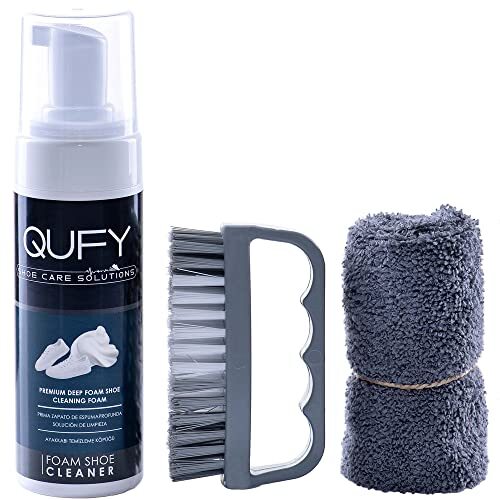 QUFY Shoe Cleaner Sneakers Kit Foam Shoe Cleaner Microfiber Shoe Cloth ...