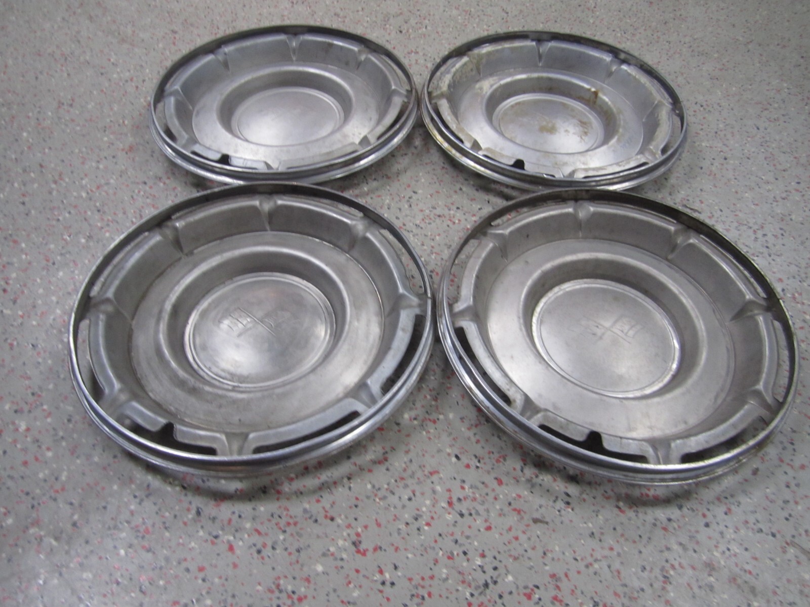 1960's 14" Chevy Belair Impala Nomad OEM Stainless Wheel Covers Hubcaps ...