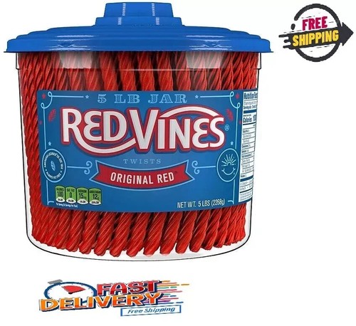 RED VINES Twists Original Red Licorice Bulk Candy Jar 5 lbs. | eBay