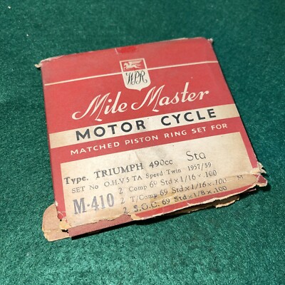 Triumph 500 Unit Piston Rings TR5T T100 5TA T100C T100S 69mm STD NOS ...