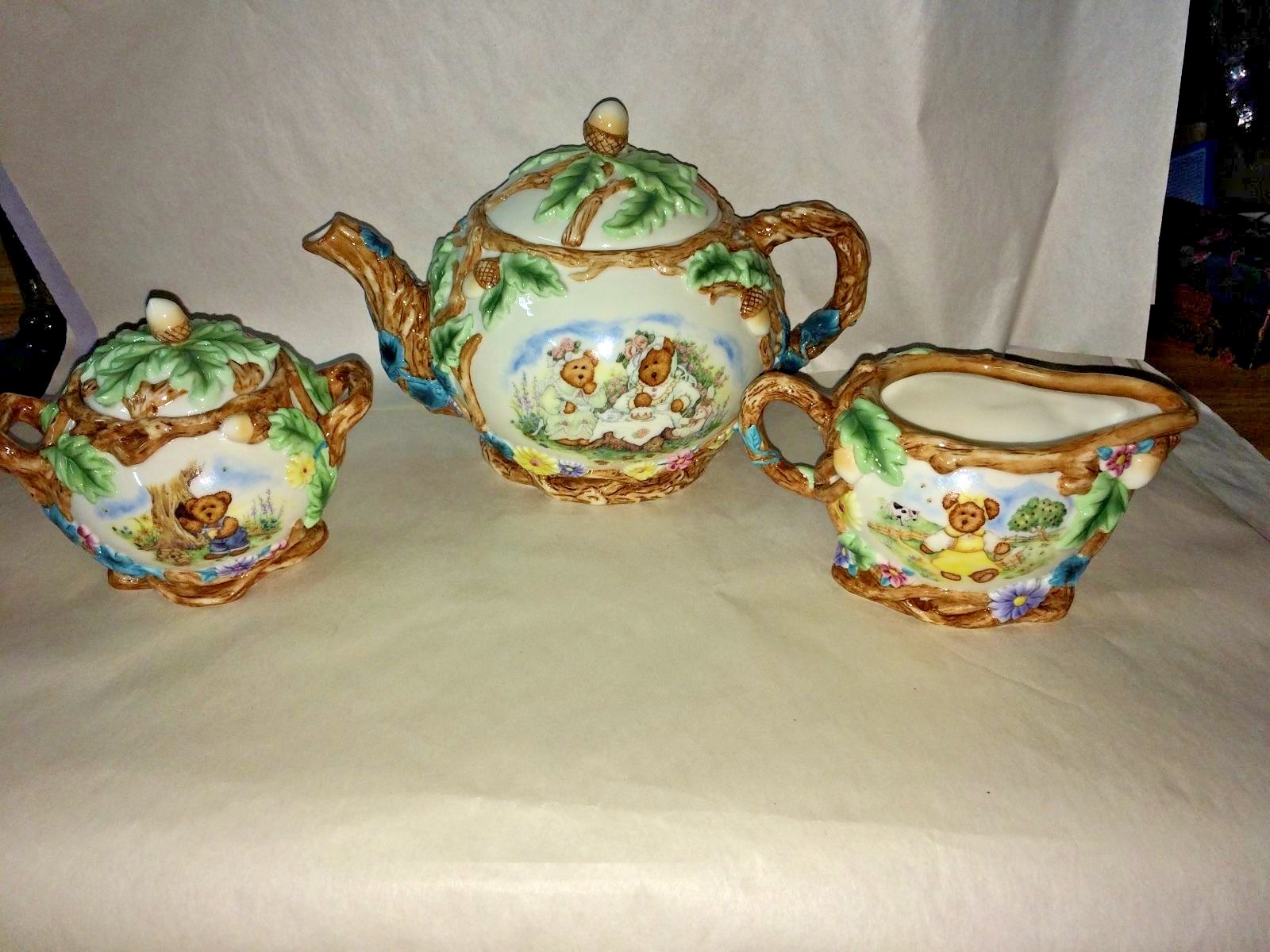 Vintage Danbury Mint Boyds Bears Tea Set RARE LQQK | eBay