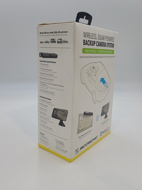 Scosche Wireless Solar Powered Backup Camera System (WBUSSPF43-XC0) for ...