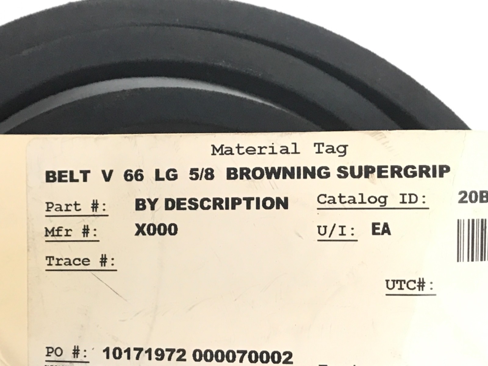 NEW B66 BROWNING SUPER GRIPBELT V-BELT, V 66 LG 5/8 | eBay
