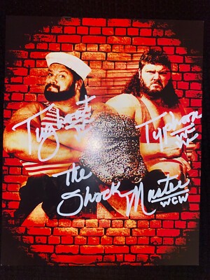TRIPLE SIGNED TYPHOON, SHOCKMASTER, TUGBOAT 8x10! WWF WRESTLING! WCW ...