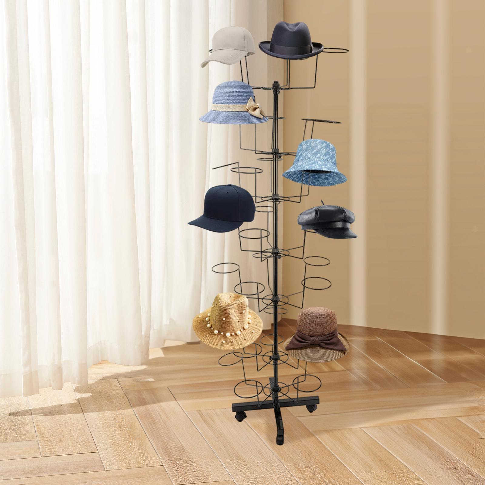 Freestanding Hats Display Rack Durable Hat Display Stand for Shop | eBay