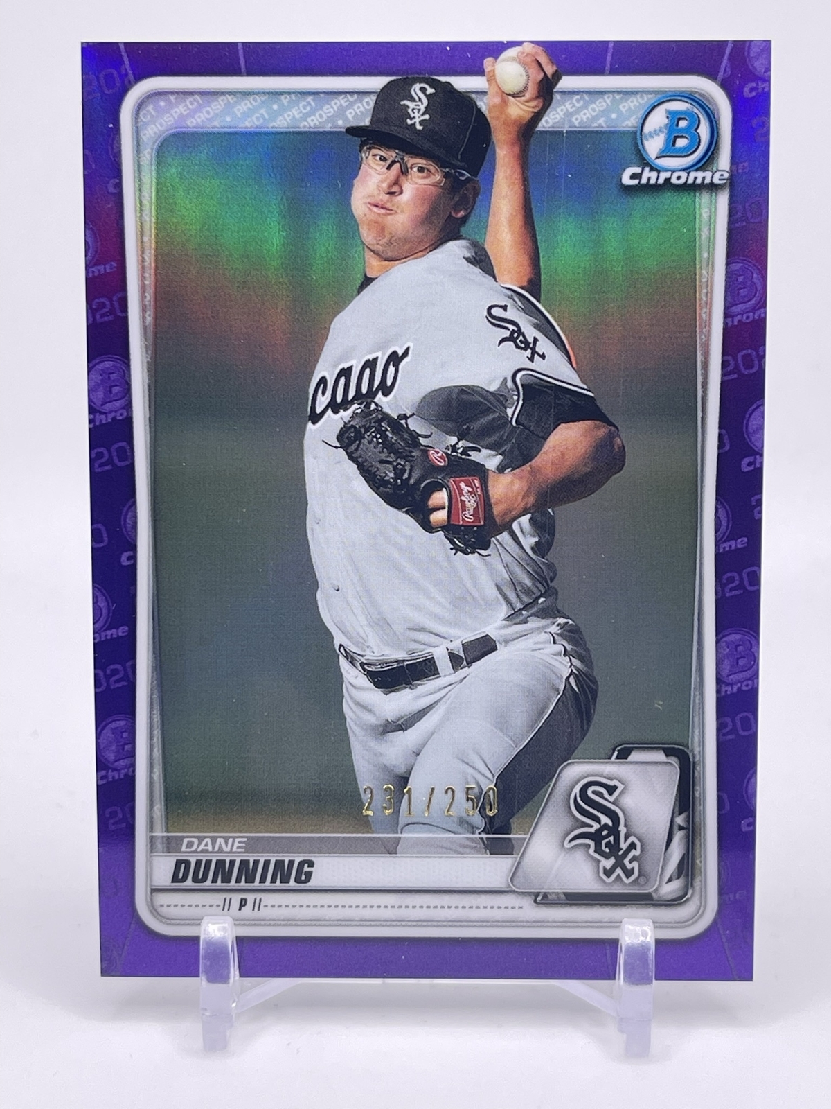 Dane Dunning 2020 Bowman Chrome Purple Parallel /250 #BCP-92 Chicago ...