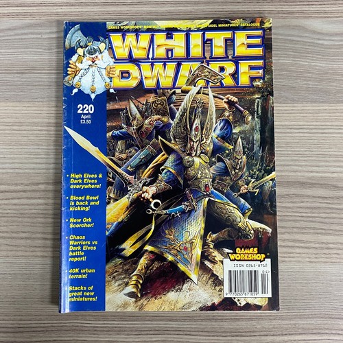 WHITE DWARF ISSUE NO 220 WARHAMMER FANTASY 40,000 40K MAGAZINE APRIL ...
