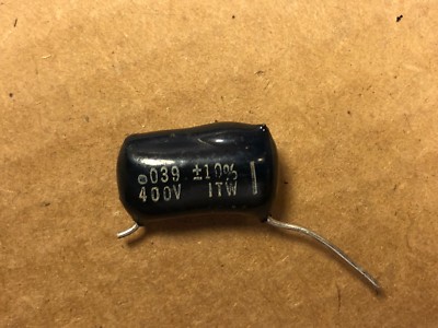 Vintage ITW Navy Blue Drop .039 uf 400v Capacitor Guitar Amp Cap .047 ...