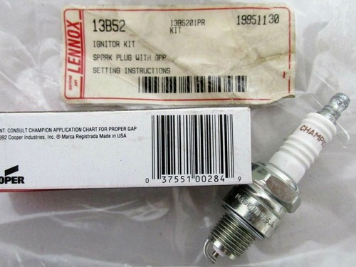 Lennox 13B52 - Ignitor Kit Spark Plug - 13B5201PR RL87YC Champion - Lot ...
