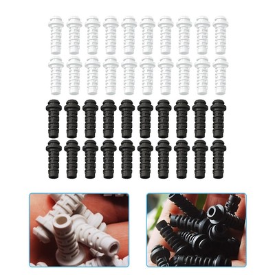 20pcs 4mm Cable Gland Connector Rubber Strain Relief Boot Sleeve ...