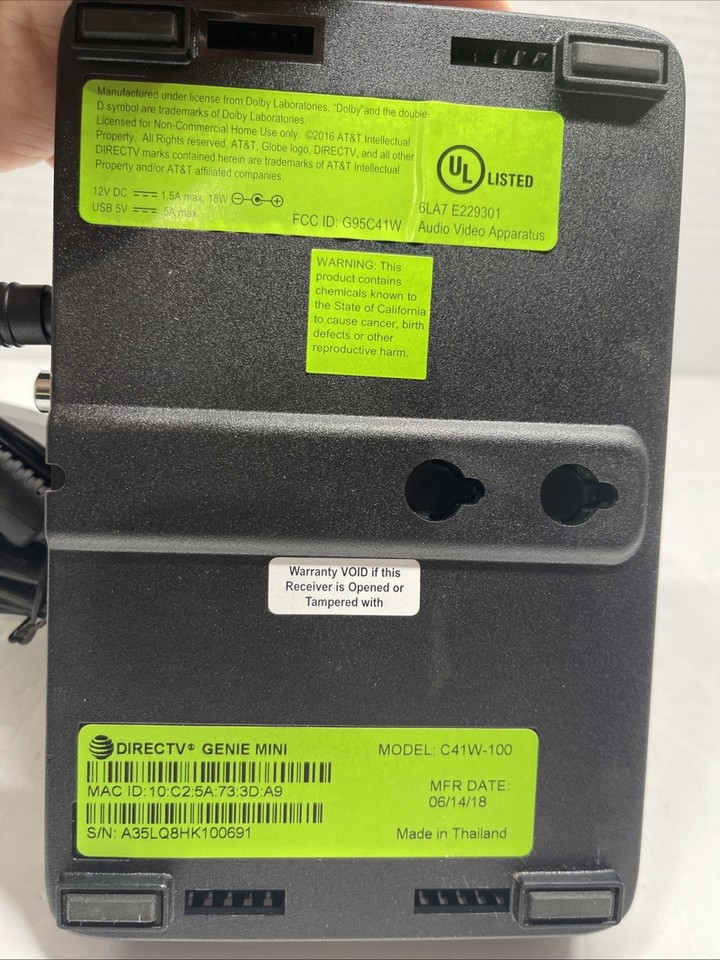 Direct TV C41W-100 Genie Mini with Power Supply Cable Box Receiver | eBay