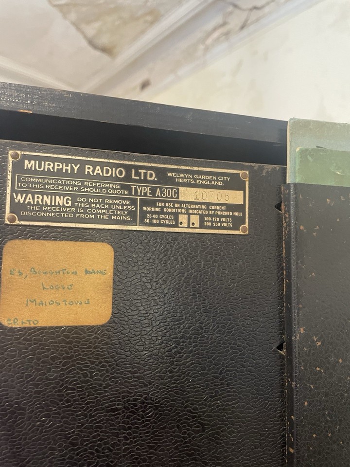 Murphy A30c Vintage valve radio 1936 fully restored by professional ...