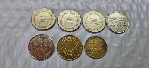 Lot of 7 Gaming/Pusher/Pachinko Tokens | eBay