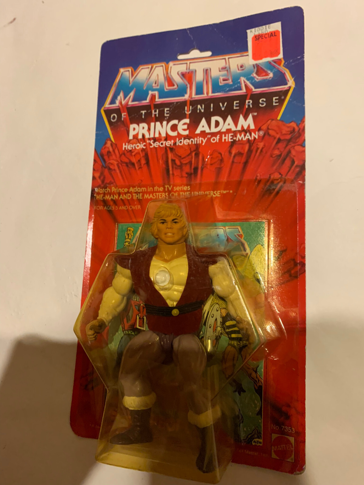 MOTU ORIGINAL HEROIC PRINCE ADAM 7353 MOC 12 BACK MASTERS OF THE ...