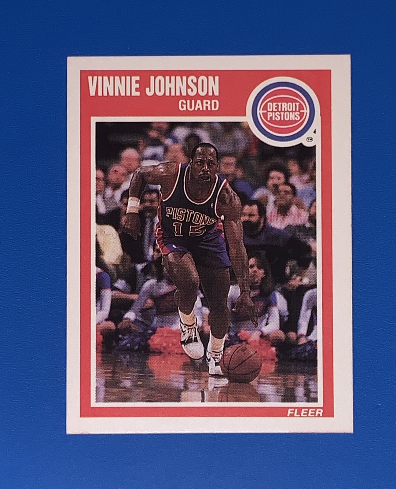 1989-90 Fleer Vinnie Johnson Basketball Card #47 Detroit Pistons Set ...