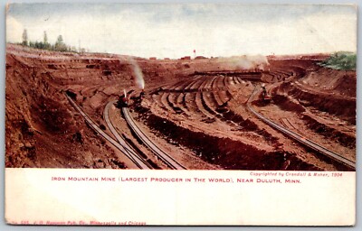 Postcard MN Duluth Minnesota Iron Mountain Mine Iron Ore Mining ...