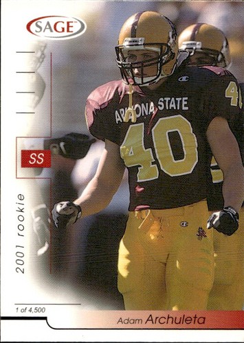2001 SAGE Adam Archuleta 2 Arizona State Sun Devils | eBay