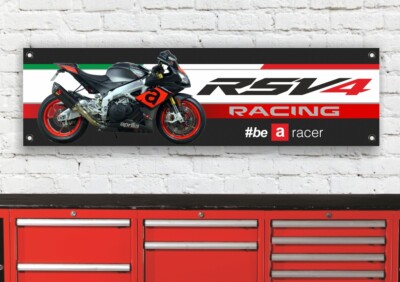 BR377B APRILIA RSV4 BLACK INSPIRED GARAGE WORKSHOP BANNER SIGN | eBay