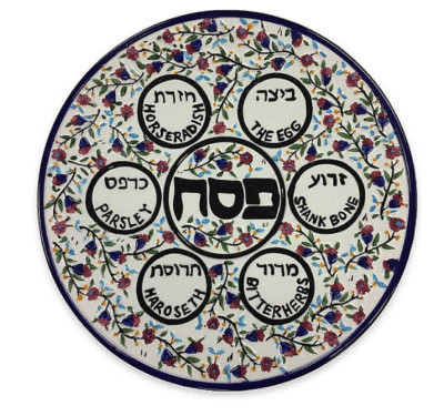 Israel Giftware Designs Hand-Painted Ceramic Seder Plate | eBay