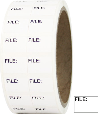 (1) MSLW34FL FILE White Rectangle Labels Stickers Roll 3/4" x 1/2" In ...