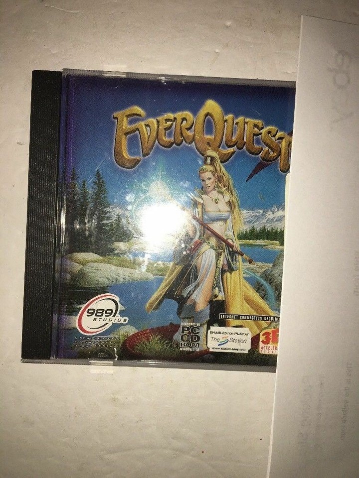 Everquest PC CD ROM-989 Studios-1998-TESTED-VERY RARE-VINTAGE-SHIPS N ...