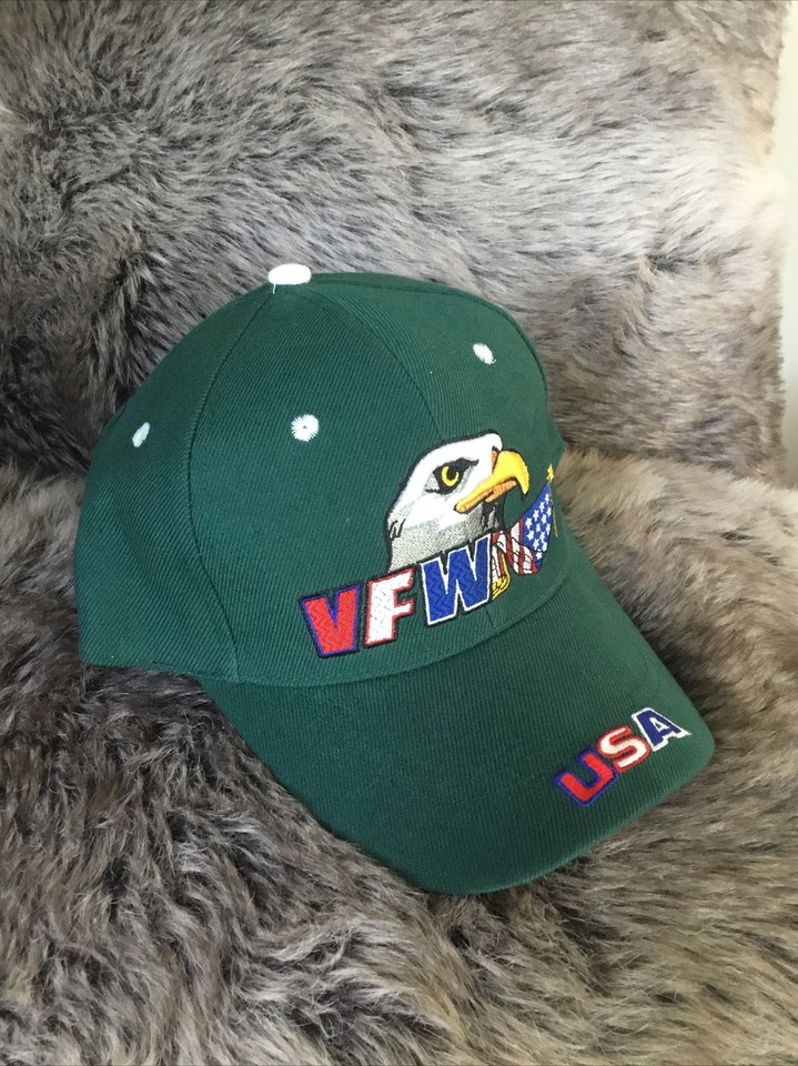 VFW Eagle & Flag Green Strapback Hat Cap | eBay