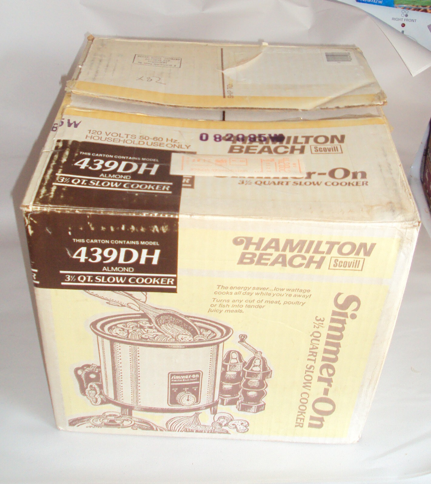 NEW OPEN BOX Vintage 1986 Simmer-On 3-1/2 QT Slow Cooker Hamilton Beach ...