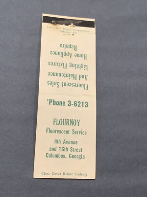 Vintage Georgia Matchbook: “Flournoy” Columbus, GA | eBay
