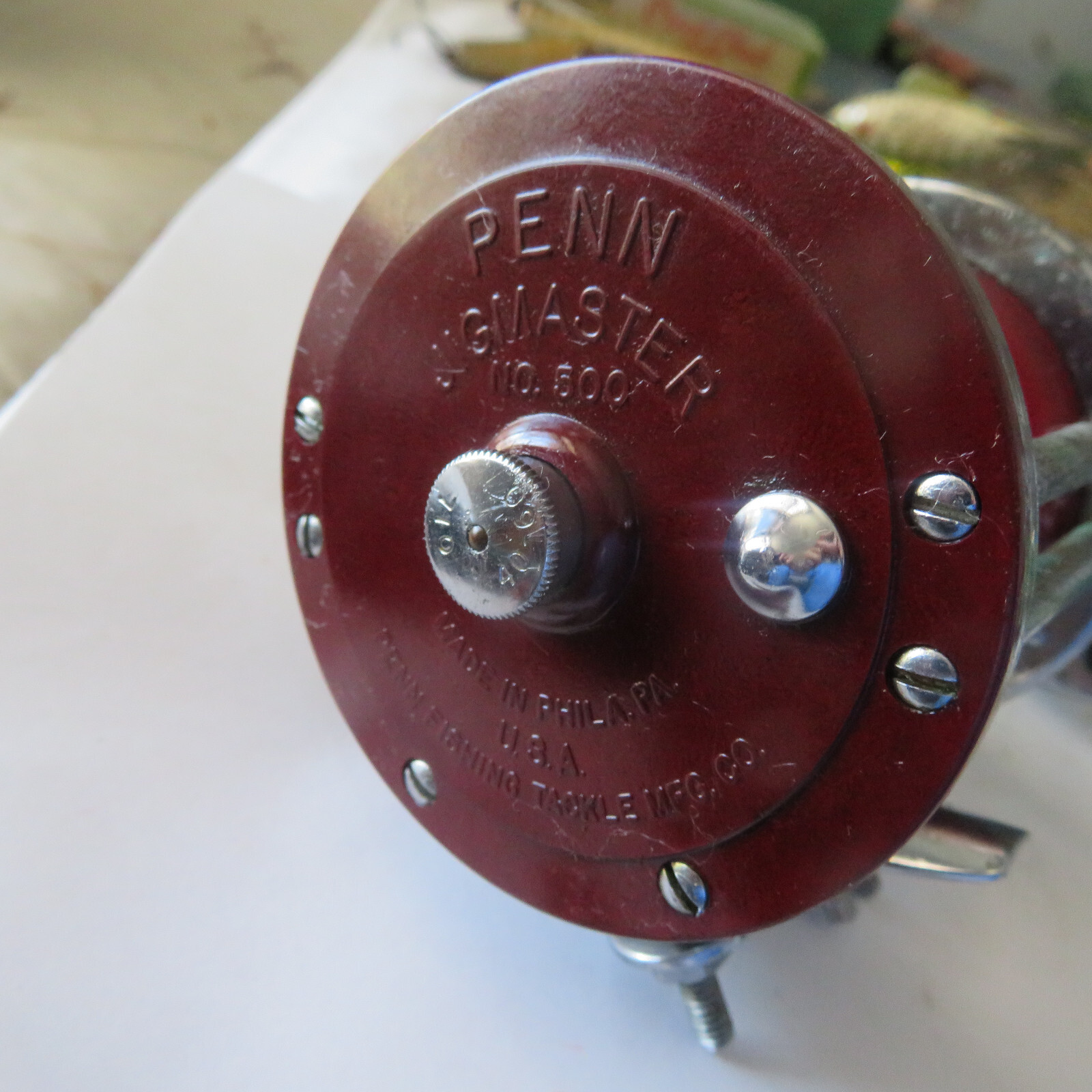 FISHING REEL PENN JIG-MASTER 500 WITH ROD CLAMP SMOOTH RUNNING SOME ...