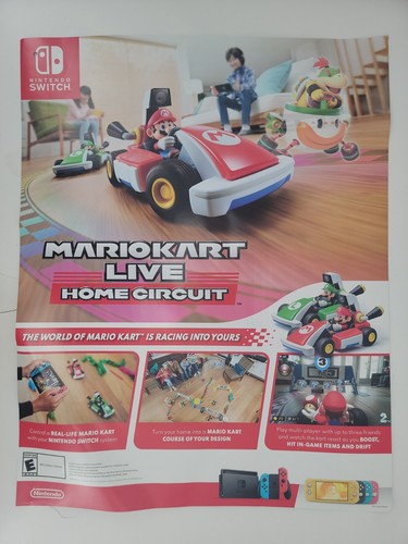 Mario Kart Live Home Circuit Advertising Poster Nintendo Switch 2020 28 ...