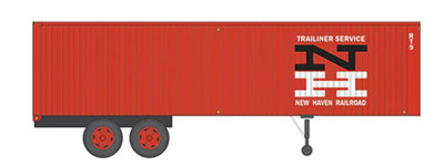 Rapido Trains 403009 HO Scale 35' Fruehauf Integral-Post Van Trailer ...