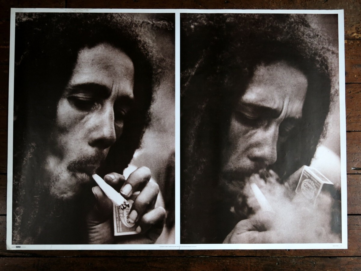 Silueta De Bob Marley Fumando