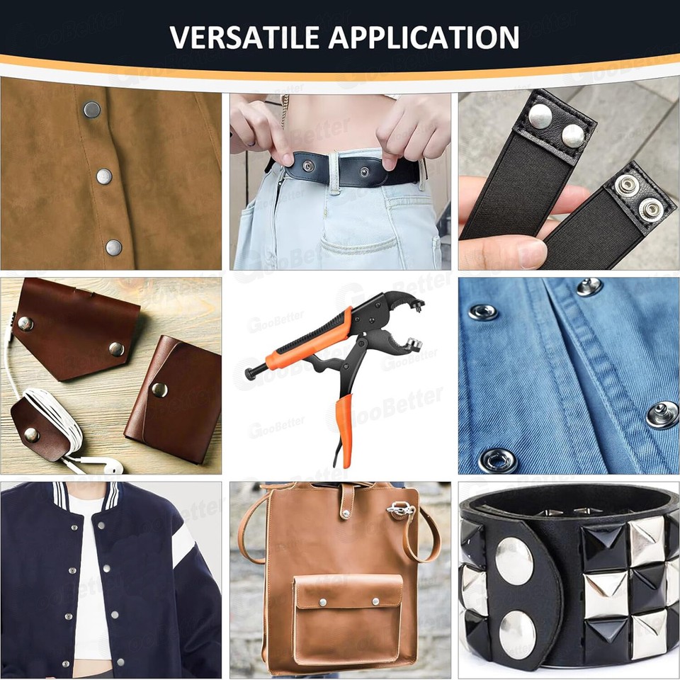 Heavy Duty Snap Fastener Tool Adjustable Snap Setter Tool Snap ...