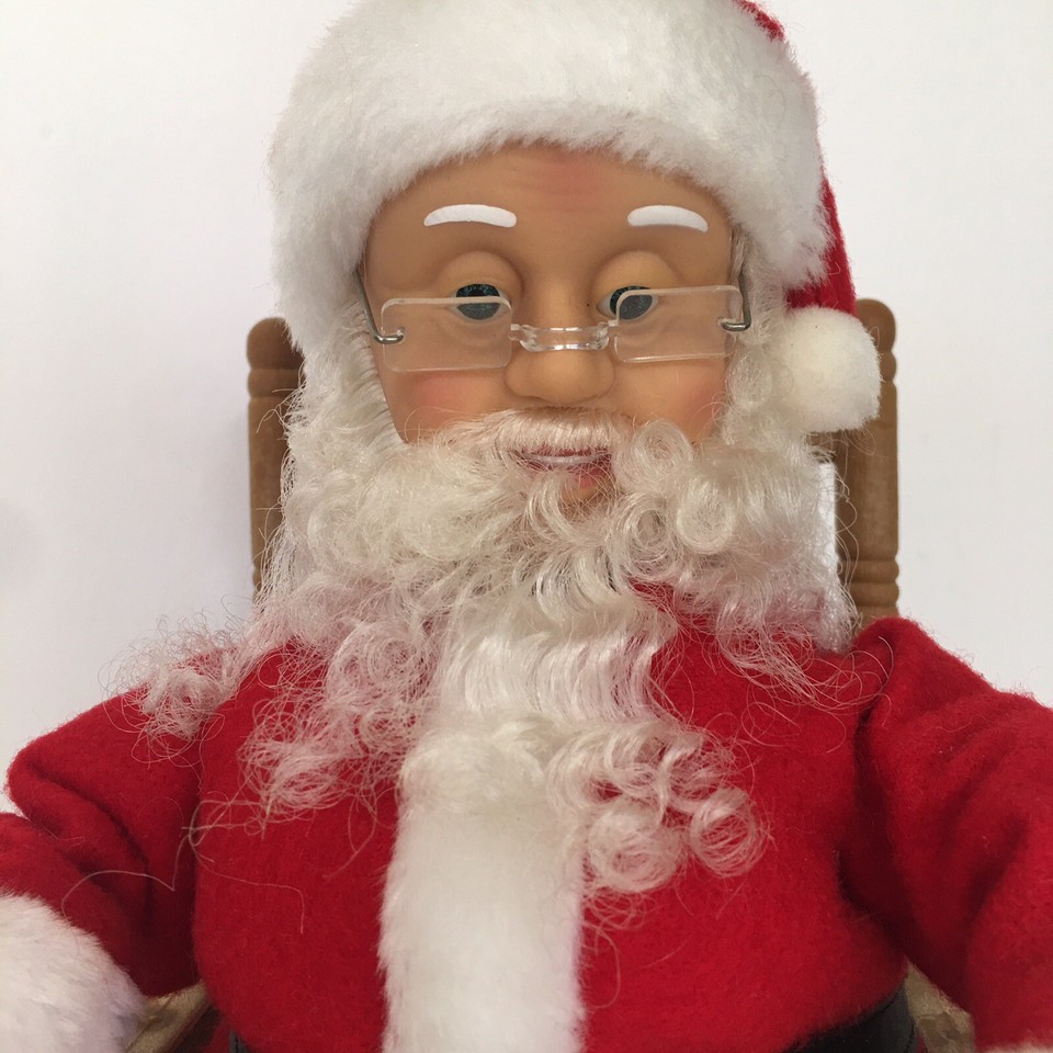 Gemmy Animated Rocking Chair Santa Animated Motion Activated Video | eBay