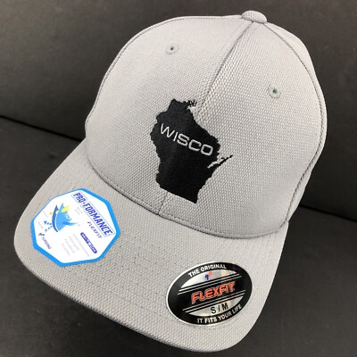 Wisco State Wisconsin National Guard Mens Hat Size S/M Flexfit Baseball ...