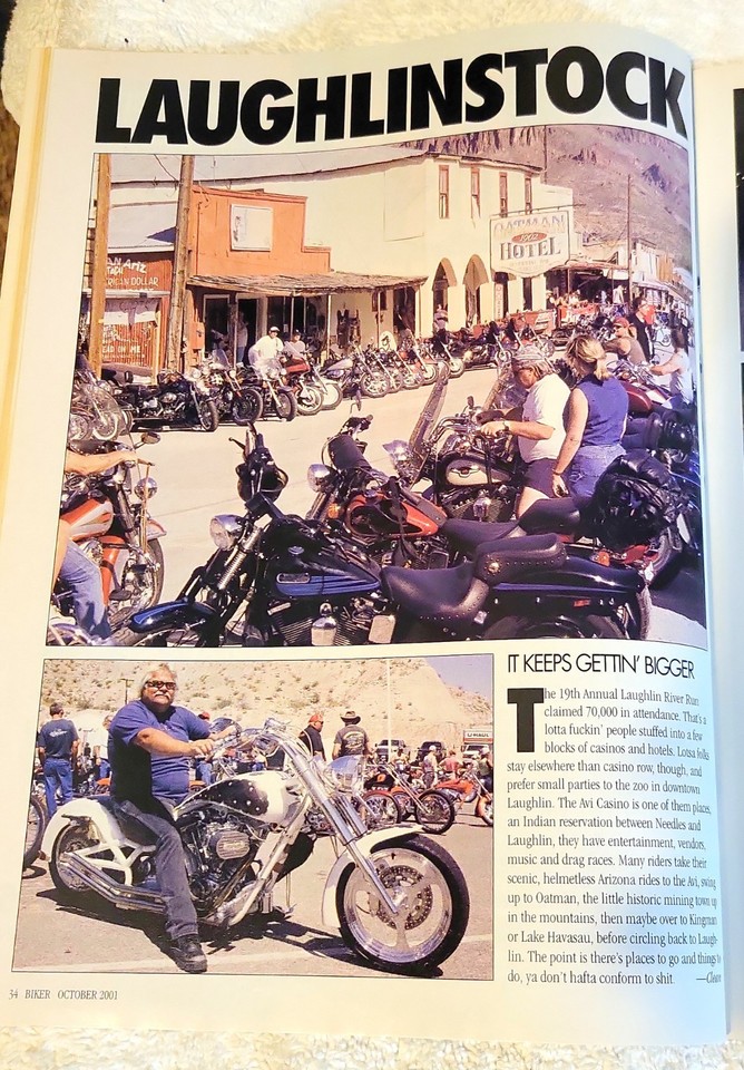 Biker Magazine by Easyriders October 2001 Vintage Pin-Up Girls/Choppers ...