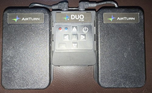 AirTurn DUO BT-200 Wireless Bluetooth Pedal for Page Turning & Hands ...