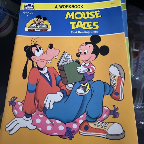 Vintage Learn With Mickey Workbook Grade Mouse Tales Reading Skills ...