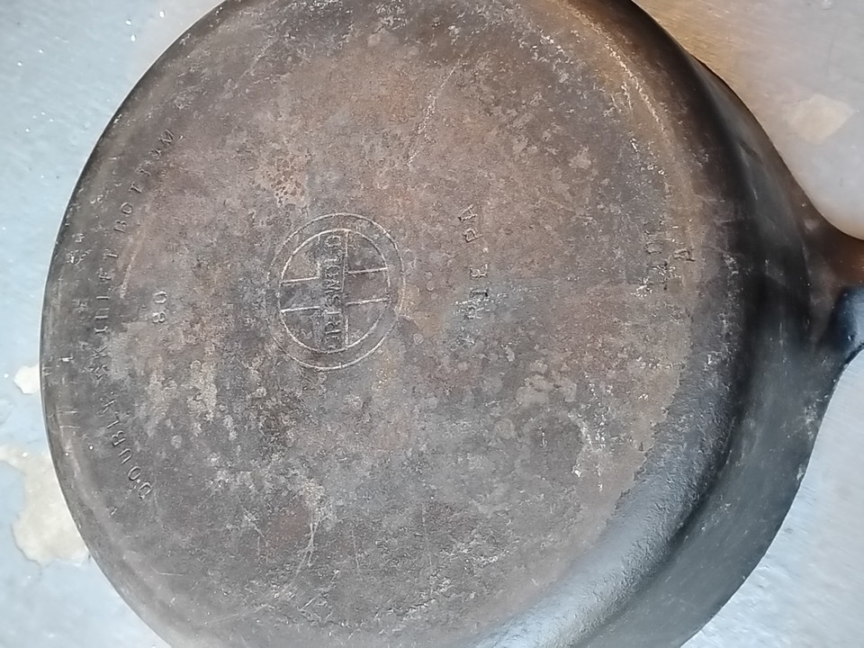 Griswold Cast Iron #80 Deep Double Skillet with Hinged Lid No Wobble ...