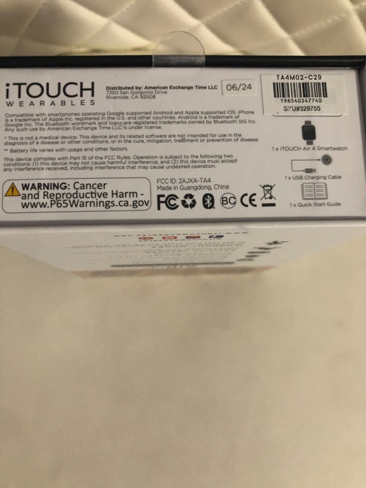 iTouch Air 4 Smartwatch Health Fitness Tracker Pink Rose Gold NEW OPEN ...